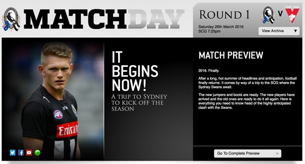 The Match Day Program returns