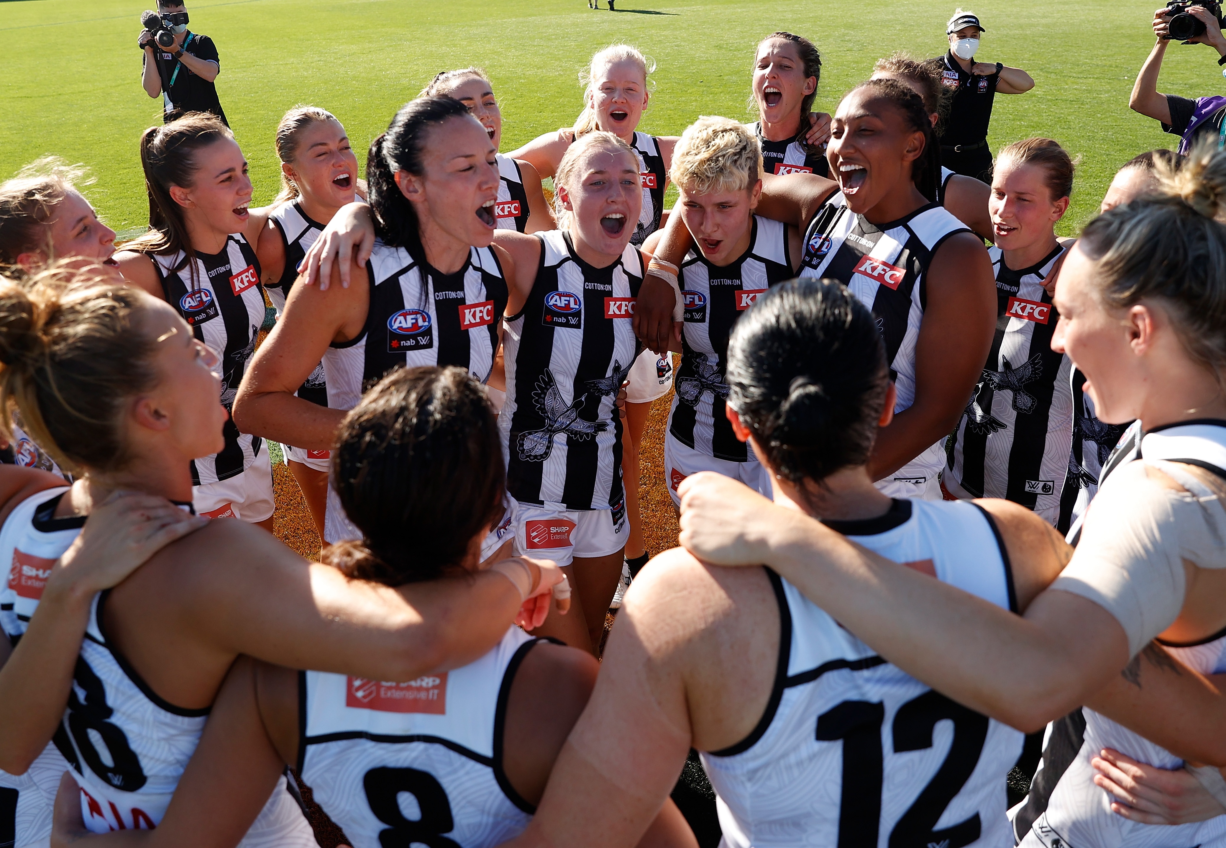 Superstar's knee injury sours Magpies' win over arch-rivals