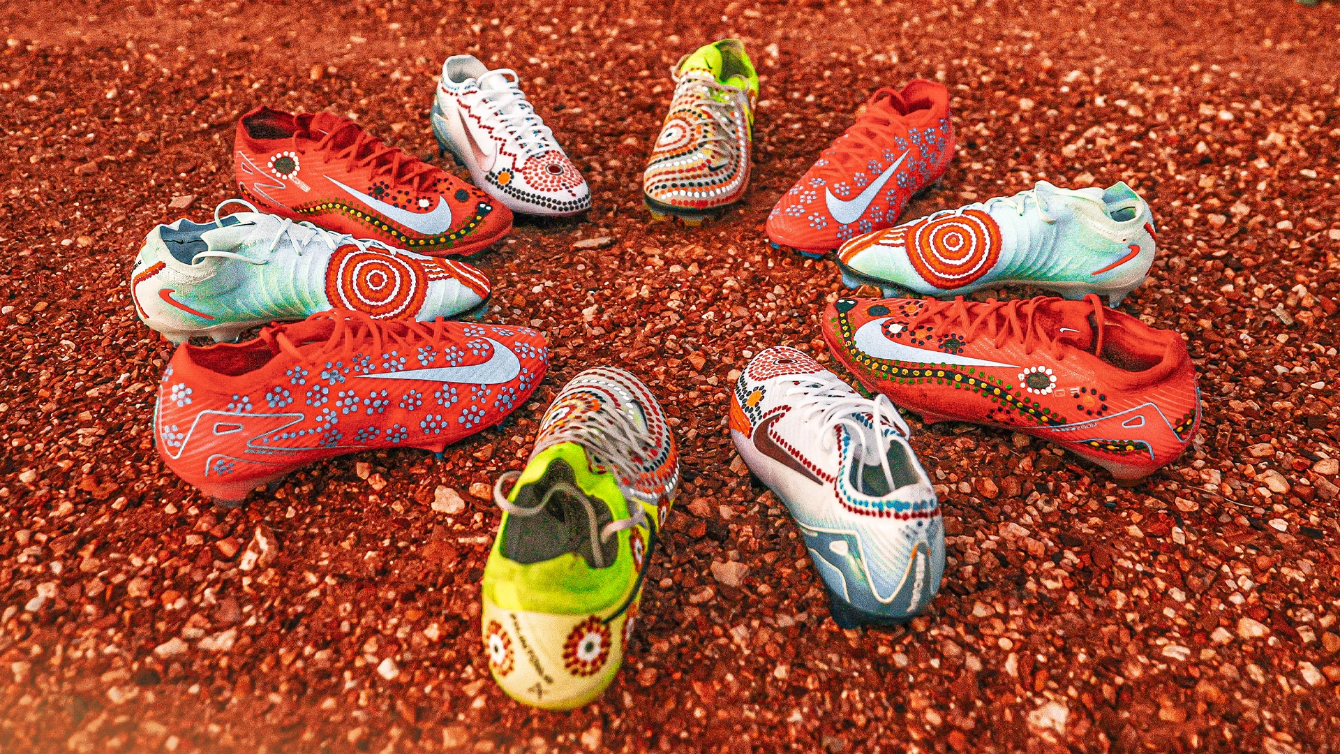 Barkly region artists design Collingwood Indigenous boots