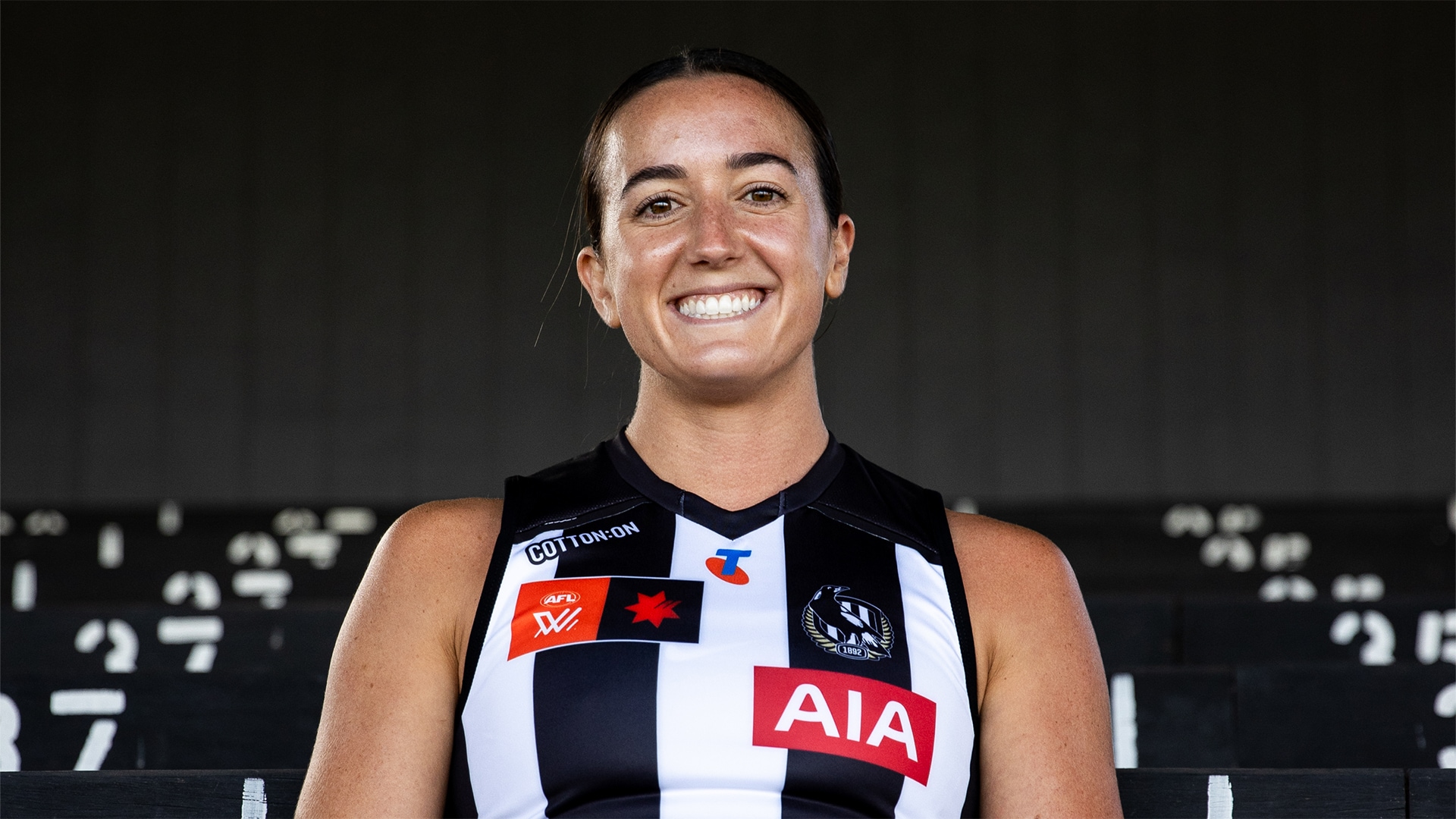 She wore the Collingwood No.36 as a kid, and now she'll get to do it for real