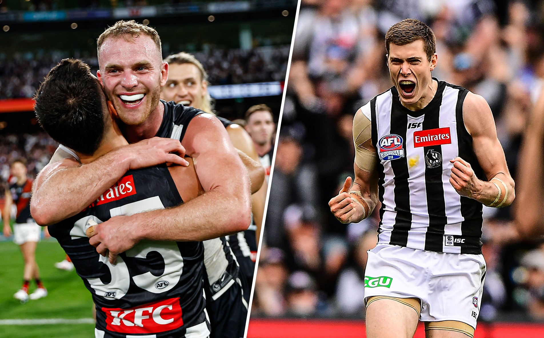 Collingwood farewells 2023 premiership duo