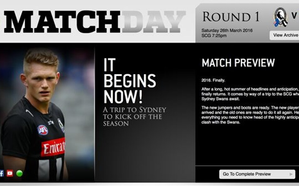 The Match Day Program returns