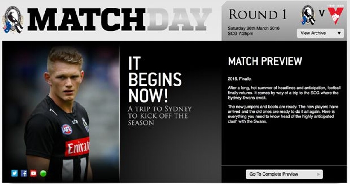 The Match Day Program returns