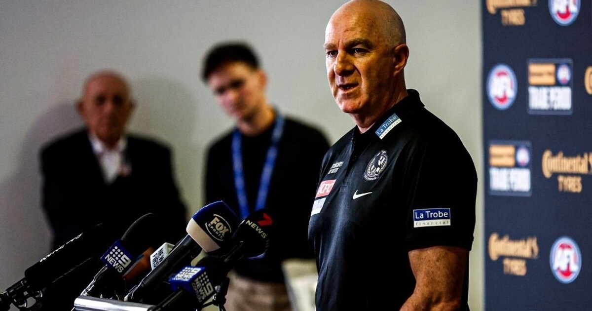 Graham Wright speaks following the 2023 Trade Period