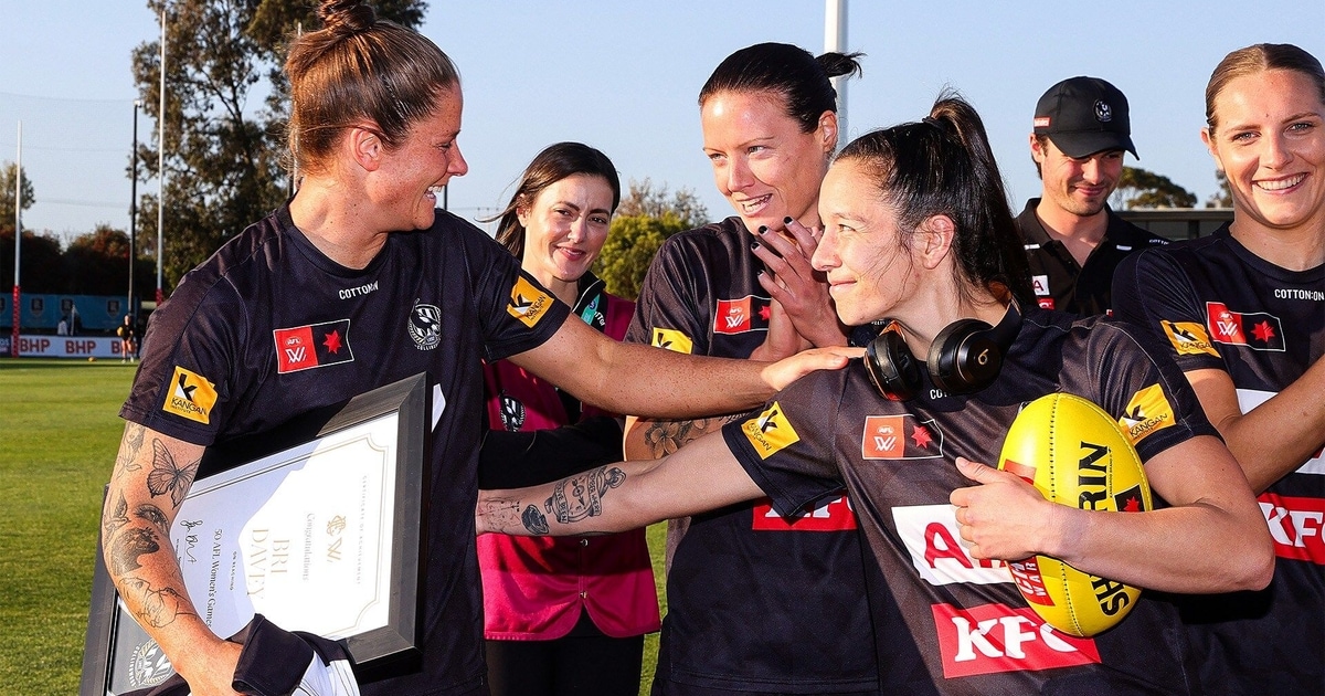 'We love you': Bri Davey receives her 50 game guernsey